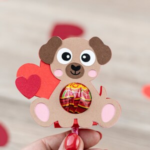 CUTE Valentine ANIMALS Lollipop Holder Bundle - 5 Designs, Ornament ...