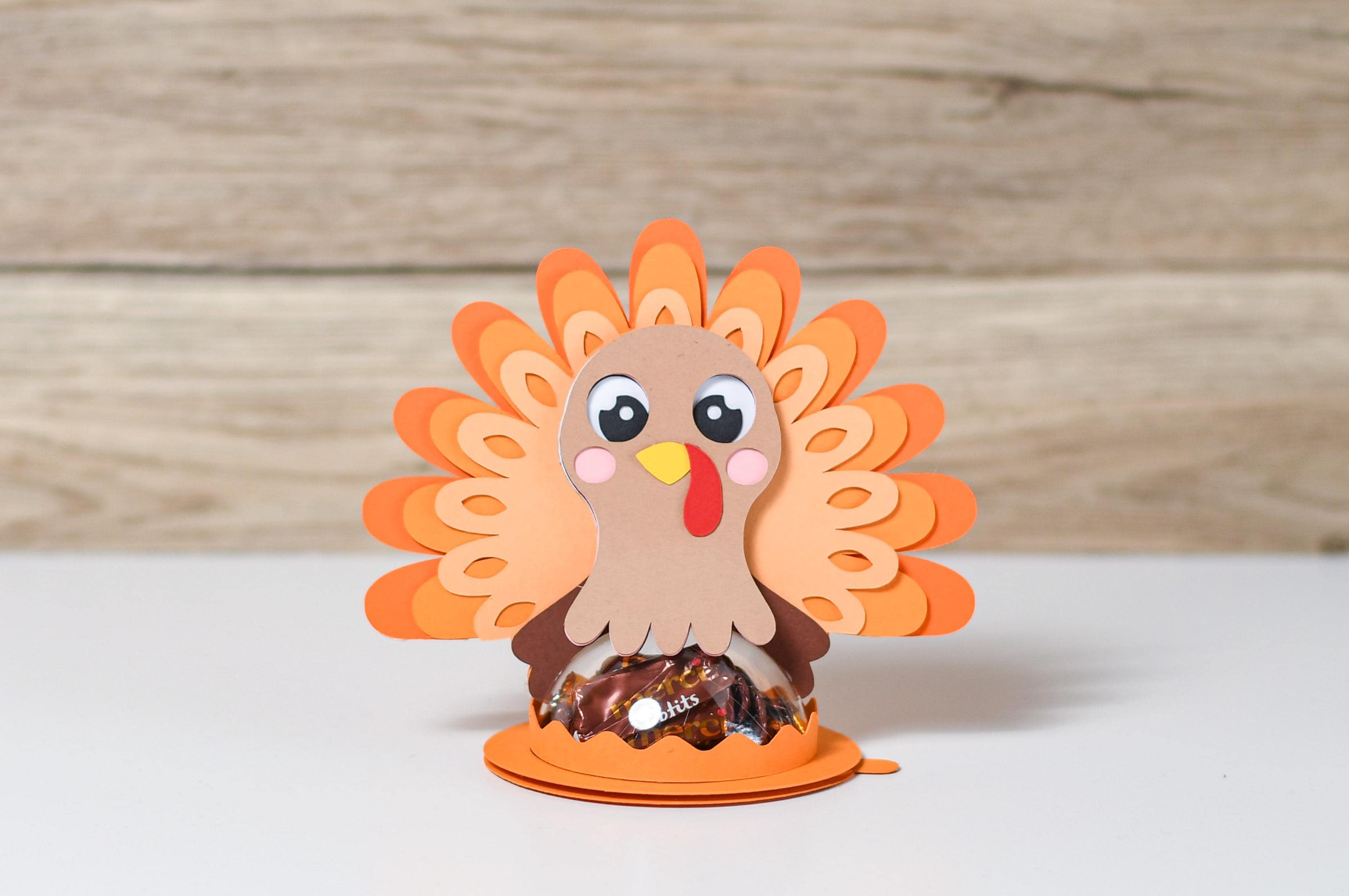CUTE TURKEY Thanksgiving Standing Candy Holder, Treat Box, Ornament ...