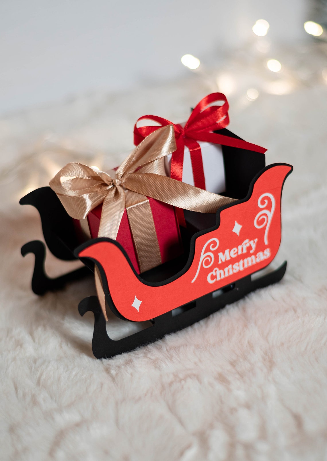 3D SLEDGE Christmas Candy Holder , Treat Box, Ornament Gift SVG ...