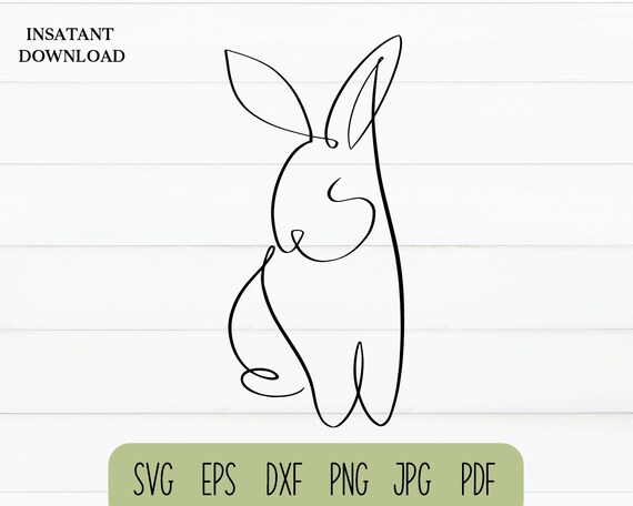 Easter Bunny Lineart/one Line SVG Design DIGITAL DOWLOAD - Etsy