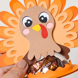 CUTE TURKEY Thanksgiving Standing Candy Holder, Treat Box, Ornament ...