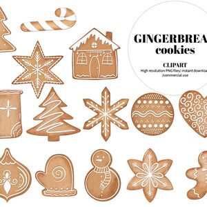 Gingerbread Cookies Clipart - DIGITAL DOWNLOAD - Etsy