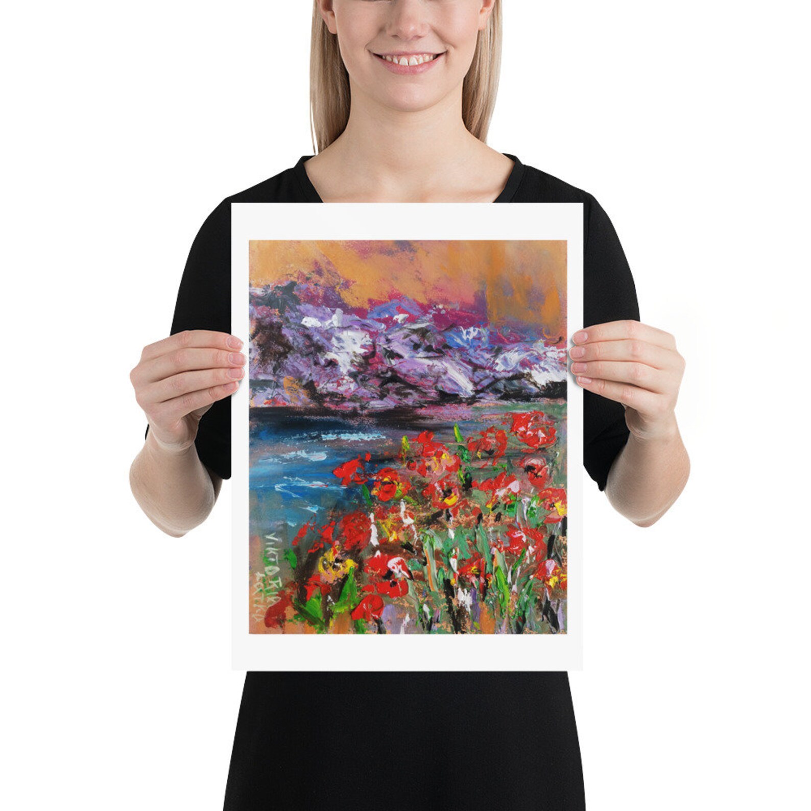 Poppies Painting Print Original Art Flowers Artwork Abstract | Etsy