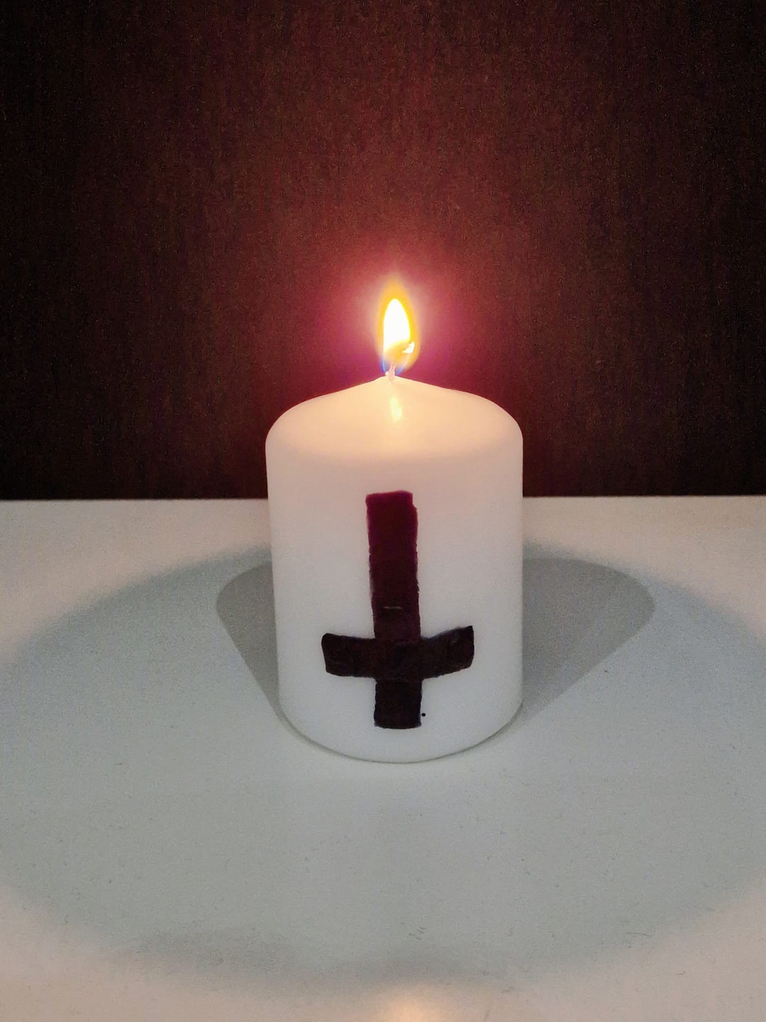 Satanic Candle, Gothic Pillar Candle, Gothic Home Decor, Satanic Art ...