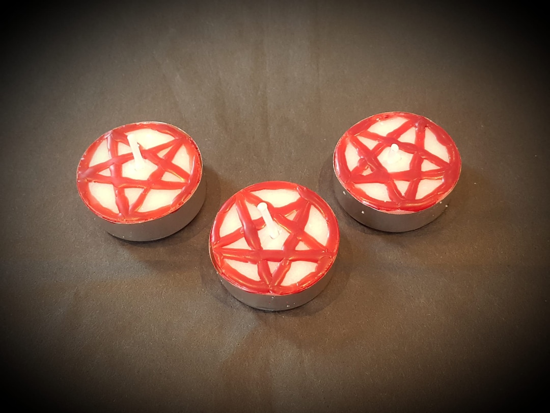 Satanic Candle, Satanic Tealight Candles, Satanic Altar Decor, Satanic ...