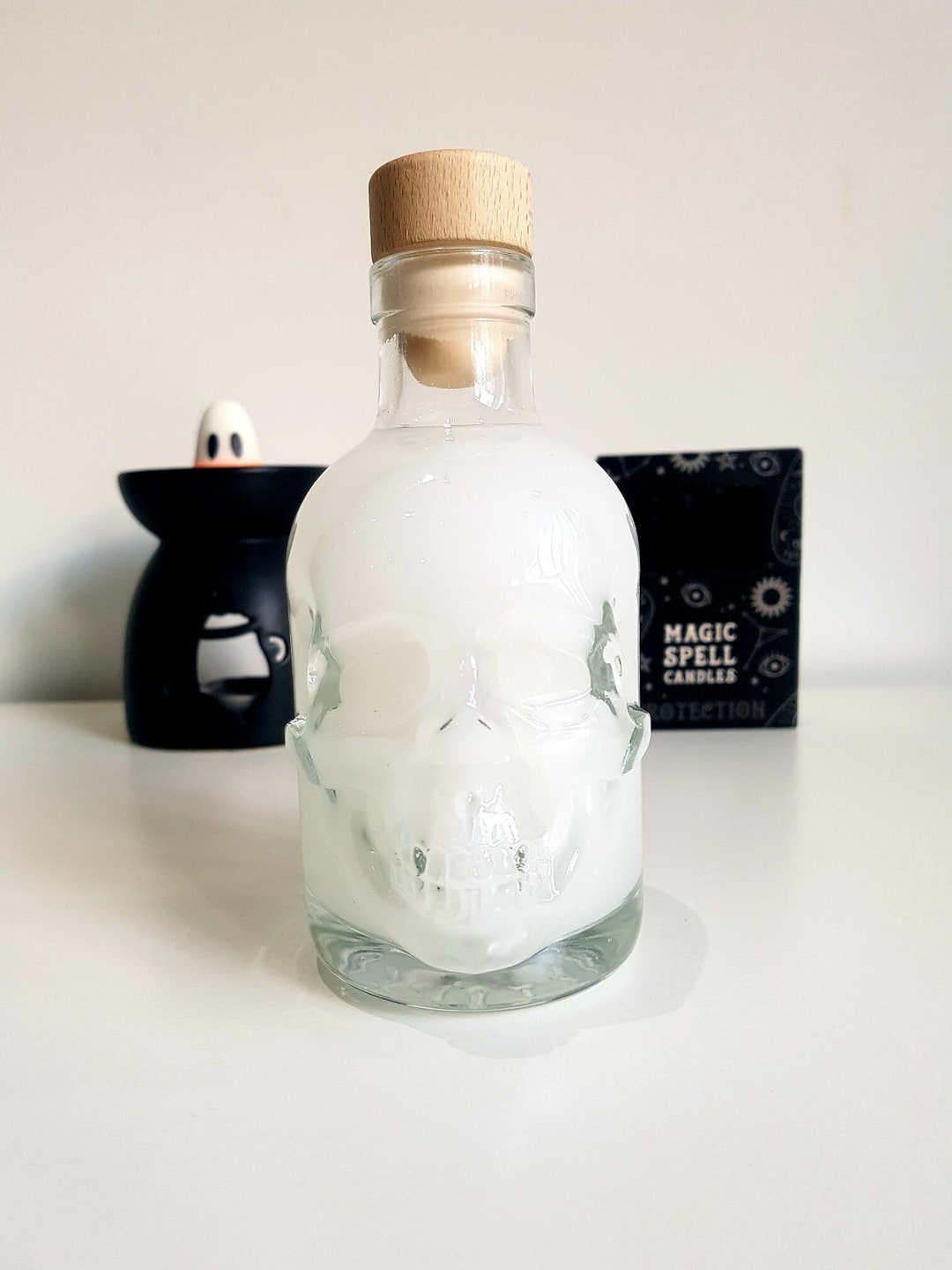 Skull Body Wash, Glass Skull Decor, Coconut Vegan Body Wash, Witchy ...