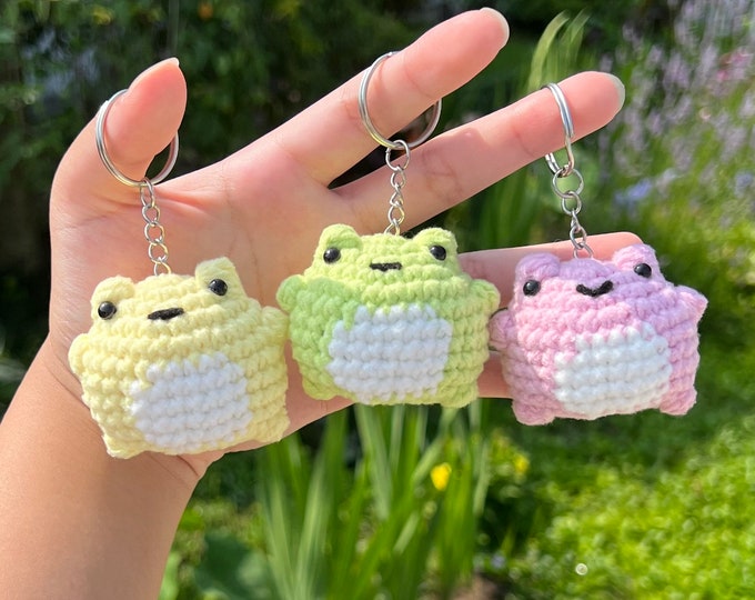 Awkward Jelly Frog Keychain (with Teeny Bum!) || Handmade Polymer Clay ...