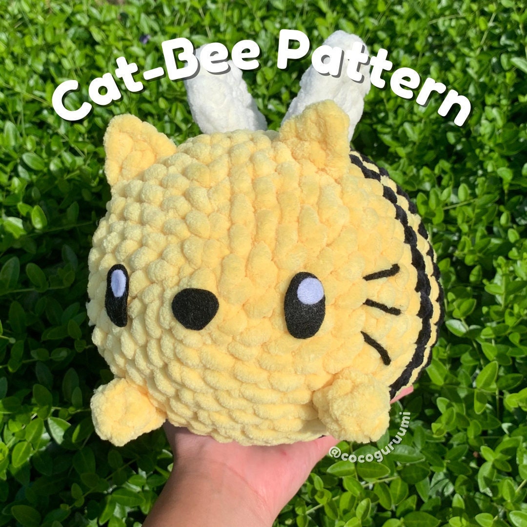 PDF PATTERN || Cat-bee Plush, Handmade Stuffed Animal, Crochet ...