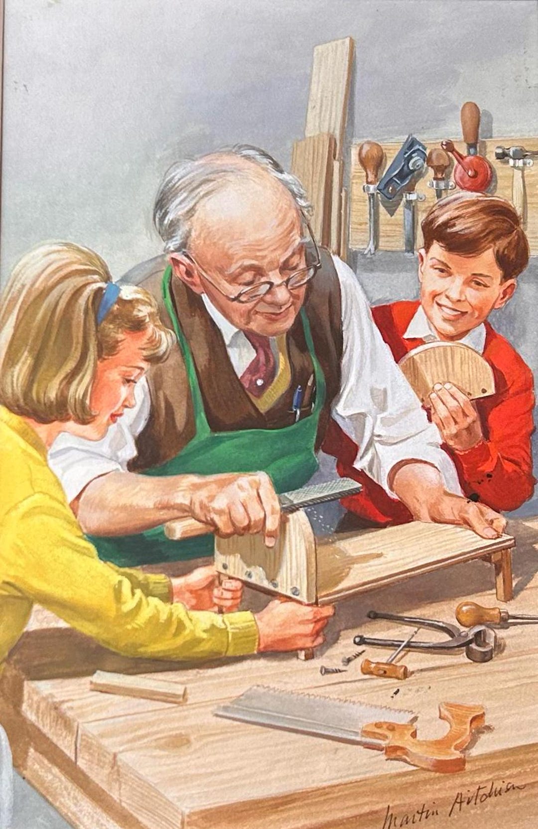 Rare Early Peter and Jane - Original Ladybird Artwork Illustration ...