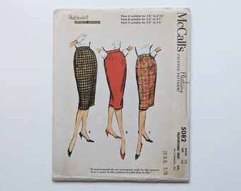 Vintage Ca. 1950 Mccall 8006 Womens Skirt Sewing Pattern-waist 28cut ...