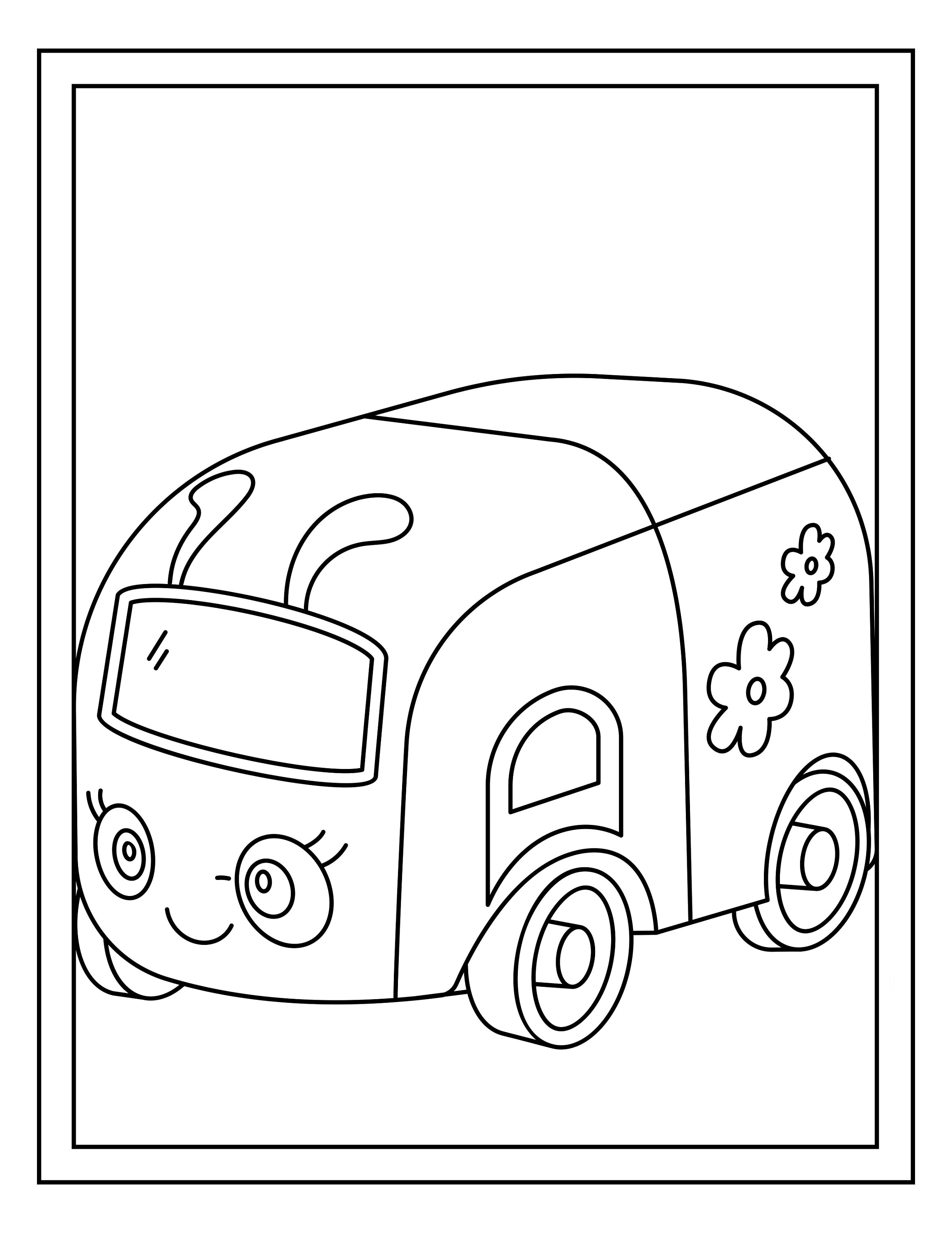 Cartoon Cars 16 Printable Pages - Etsy