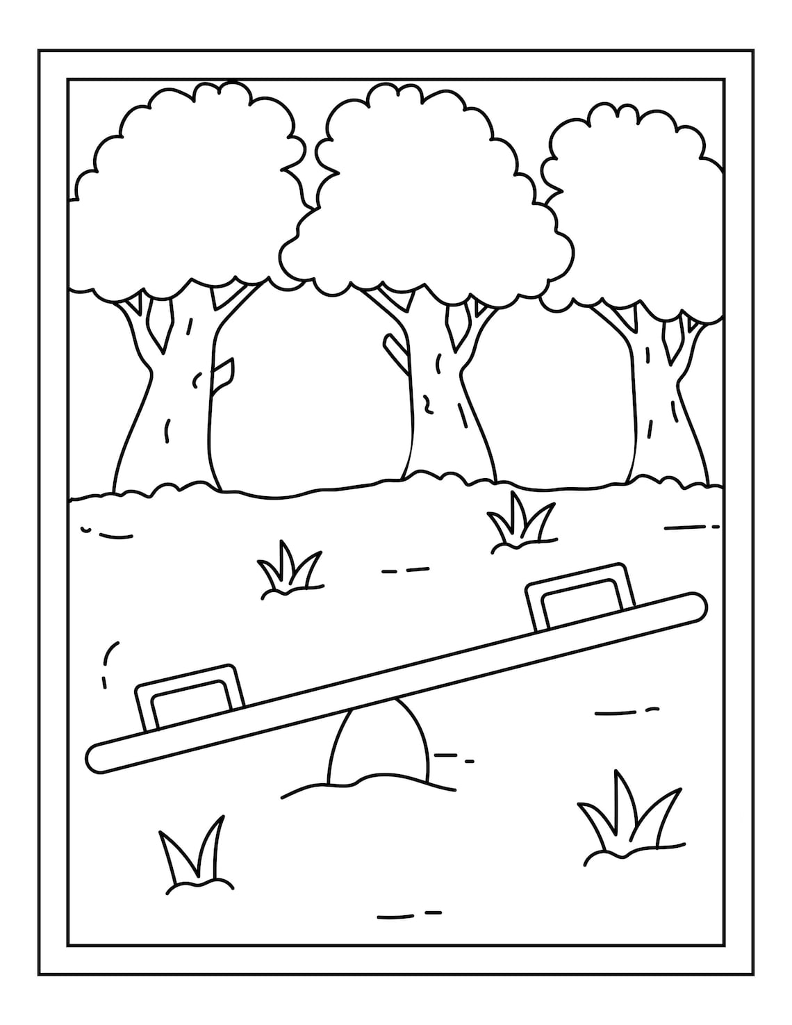 Playground Printable 16 Coloring Pages - Etsy