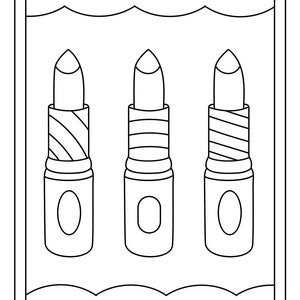 Lipsticks Printable 16 Coloring Pages - Etsy