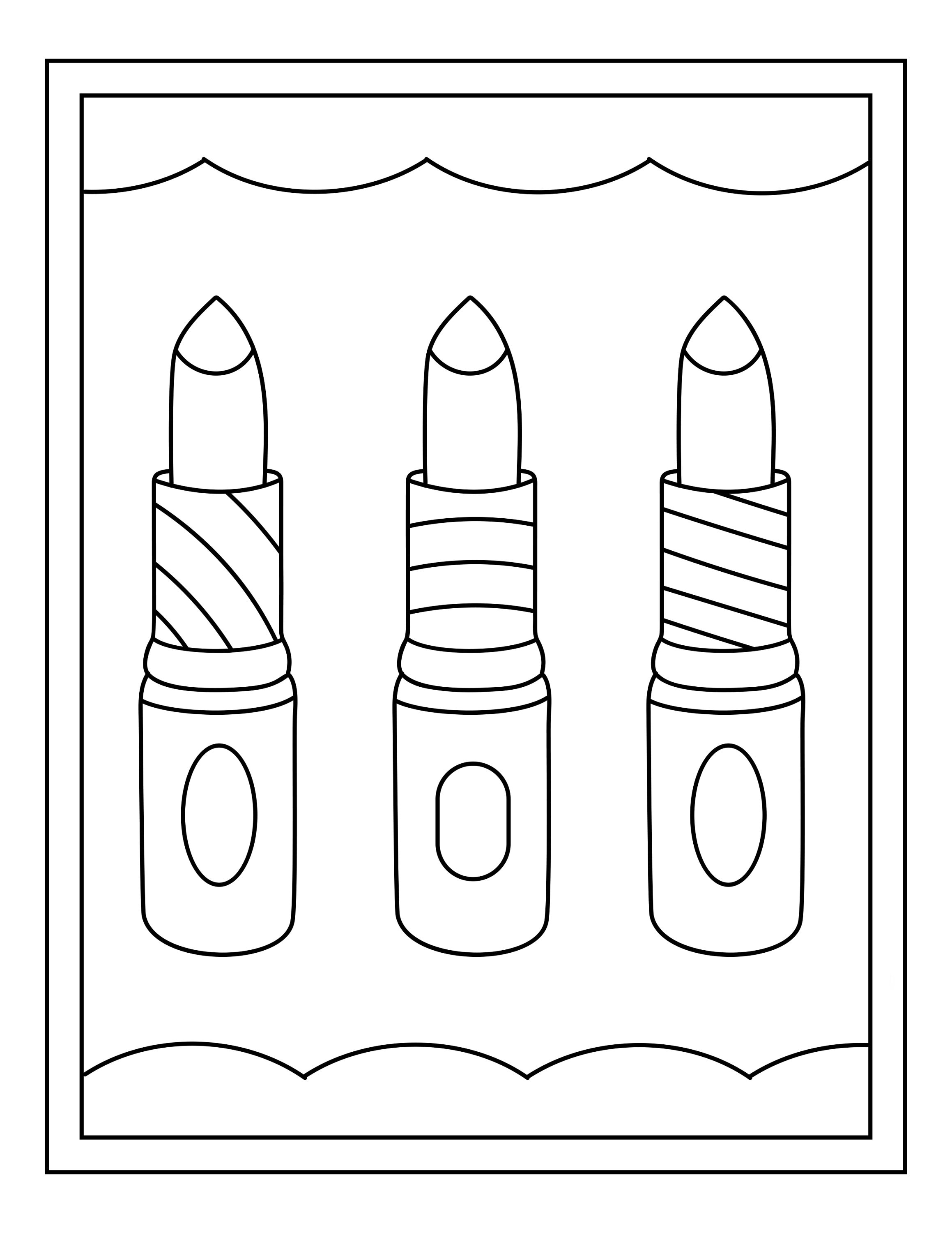 Lipsticks Printable 16 Coloring Pages - Etsy
