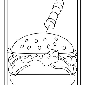 Barbeque Printable Coloring Pages (16 Pages) - Etsy