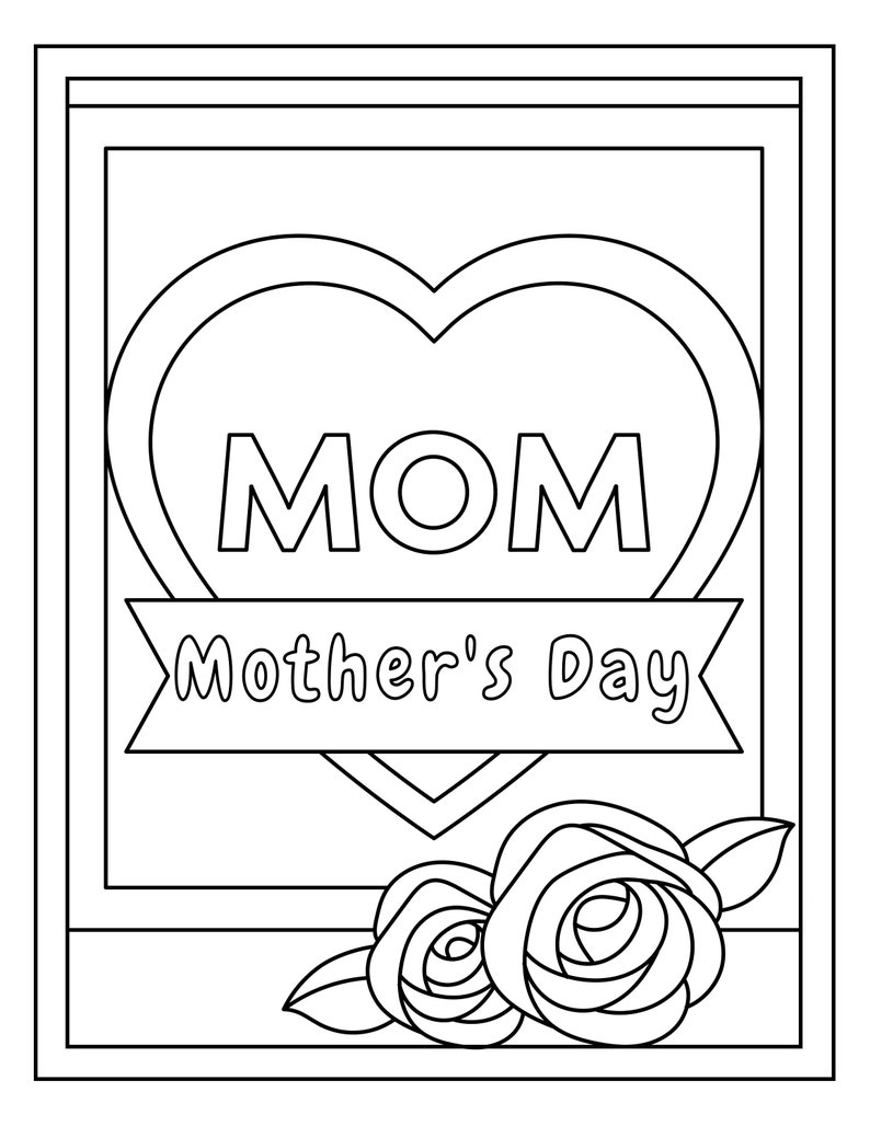 Best Mom Printable Coloring Pages (16 Pages) - Etsy