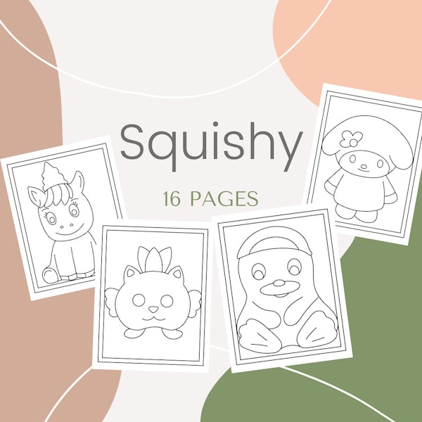 Squishy Coloring Page - Etsy