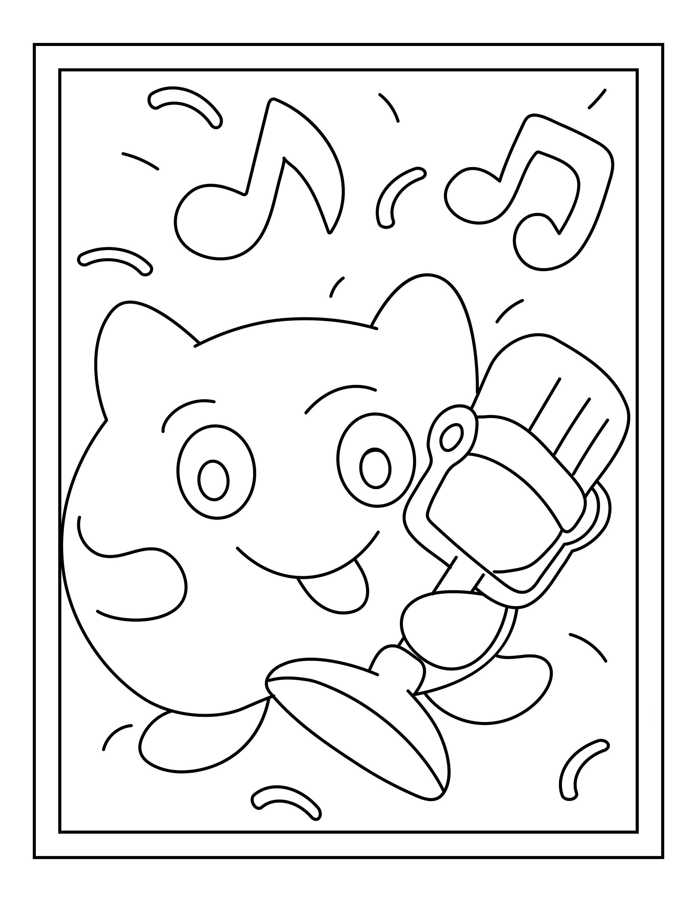 Microphone Coloring Page For Kids