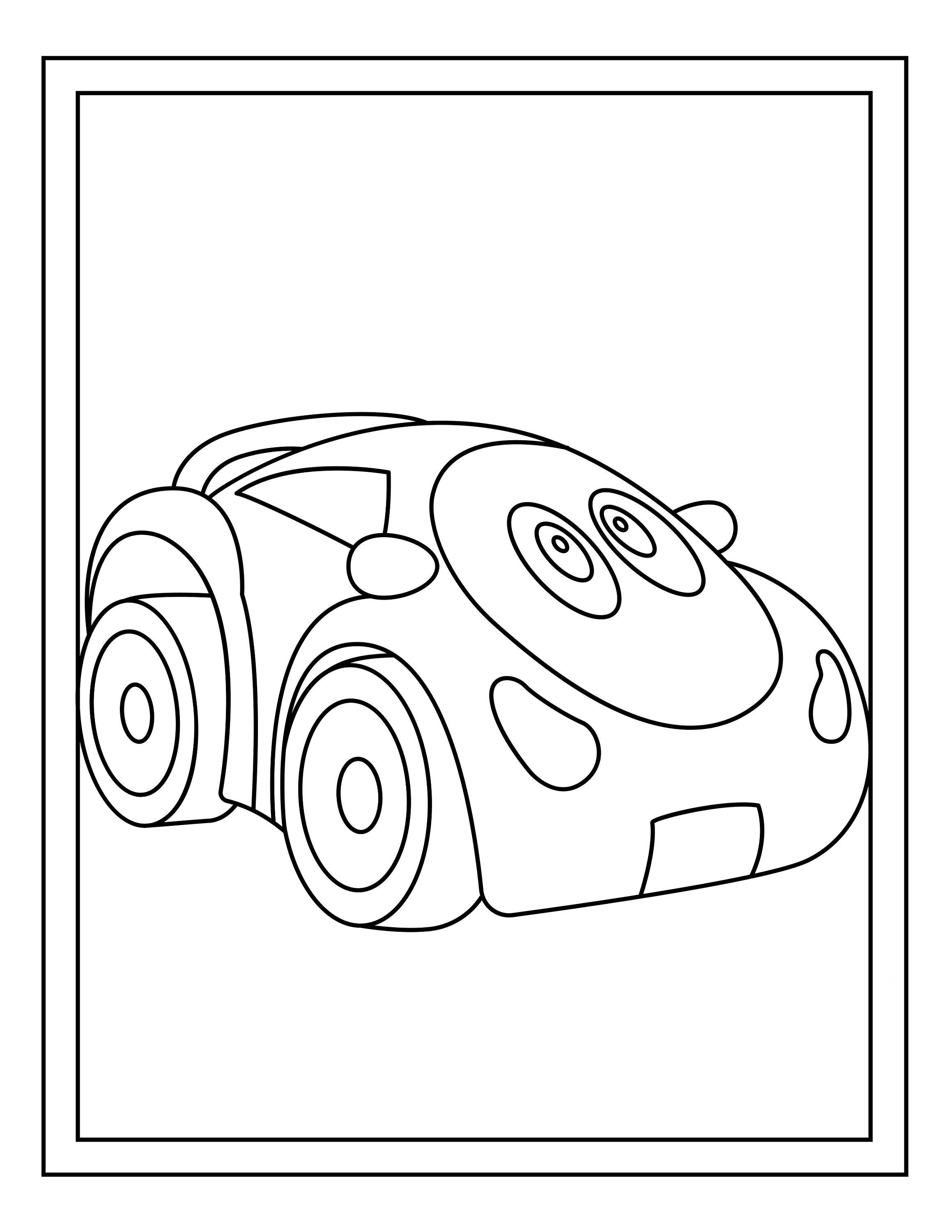Cartoon Cars 16 Printable Pages - Etsy