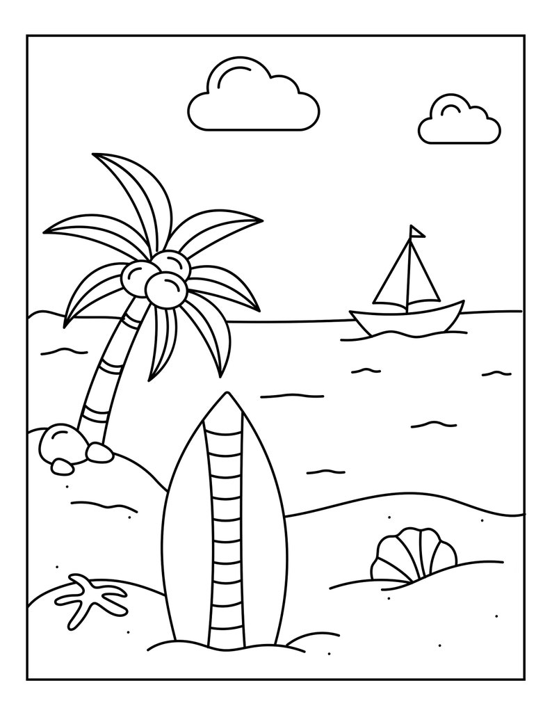 Summer Printable 48 Coloring Pages - Etsy Canada