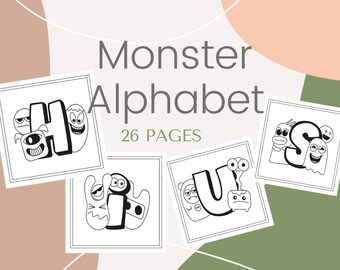 36 Alphabet and Number Monsters Coloring Pages! - Monster Printable ...