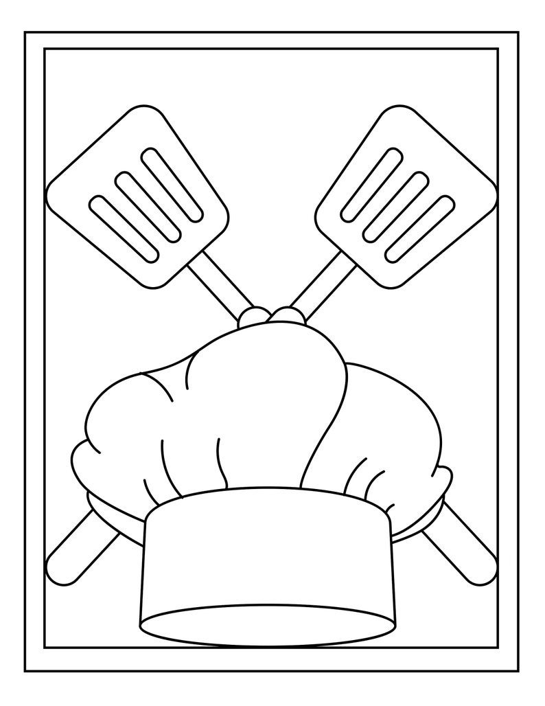Barbeque Printable Coloring Pages (16 Pages) - Etsy