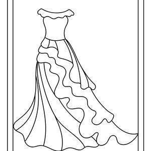 Princess Dress Printable 16 Coloring Pages - Etsy