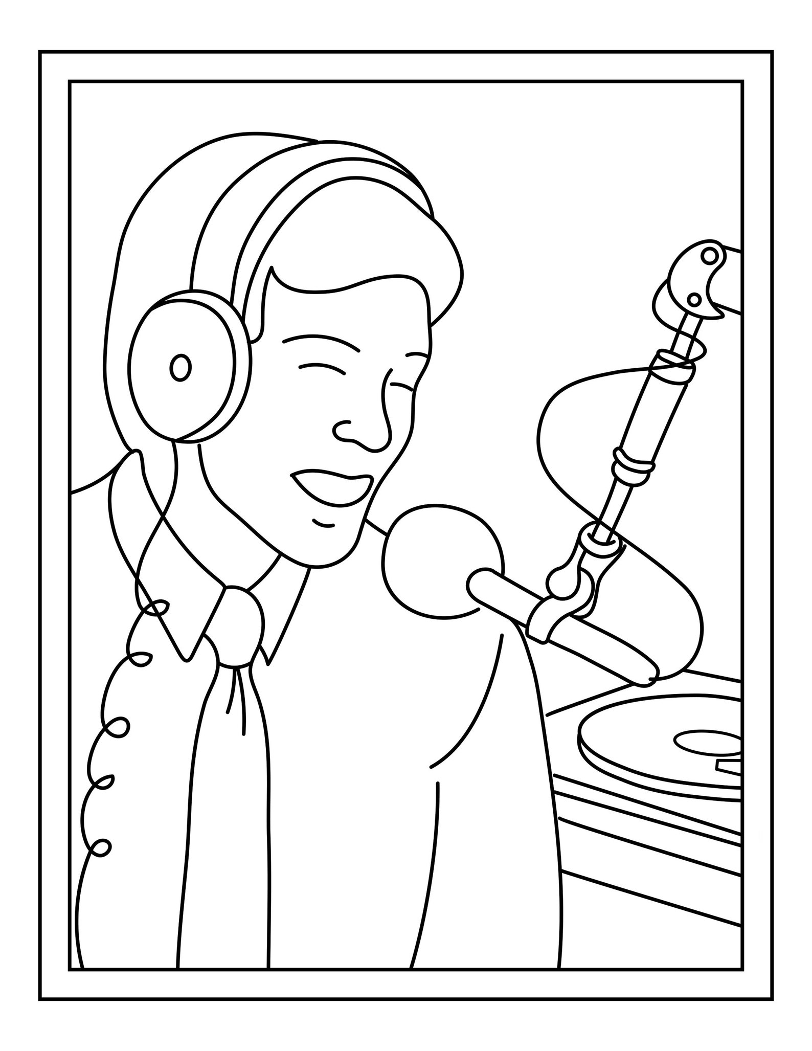 Microphones Printable 16 Coloring Pages - Etsy New Zealand