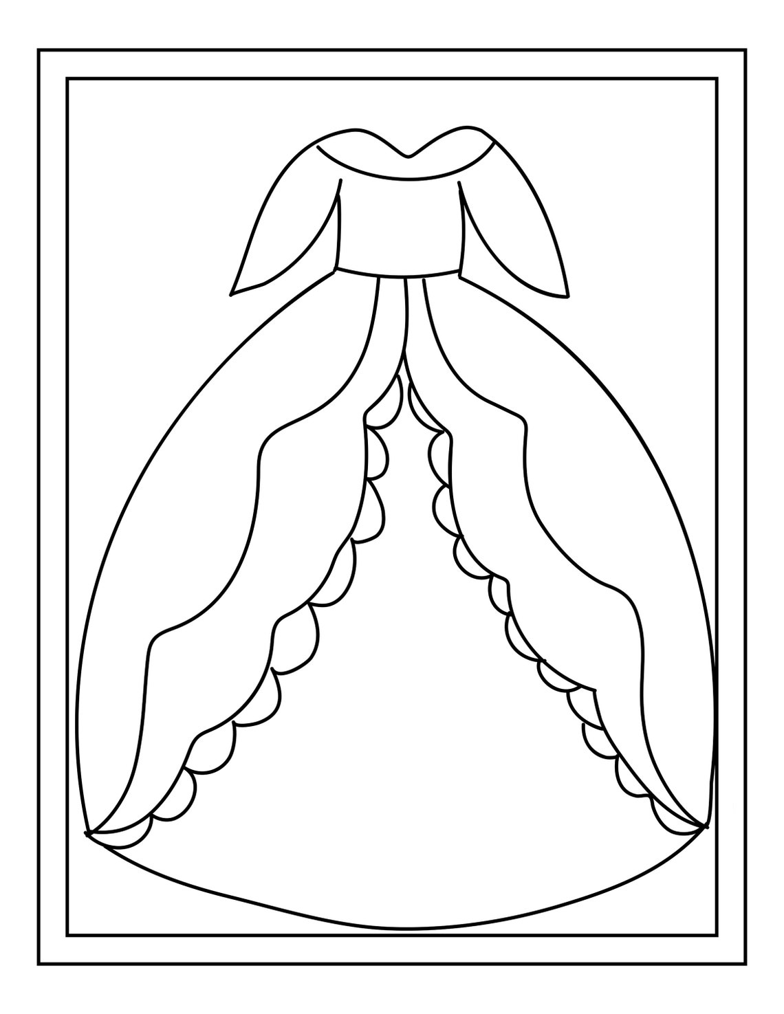 Princess Dress Printable 16 Coloring Pages - Etsy