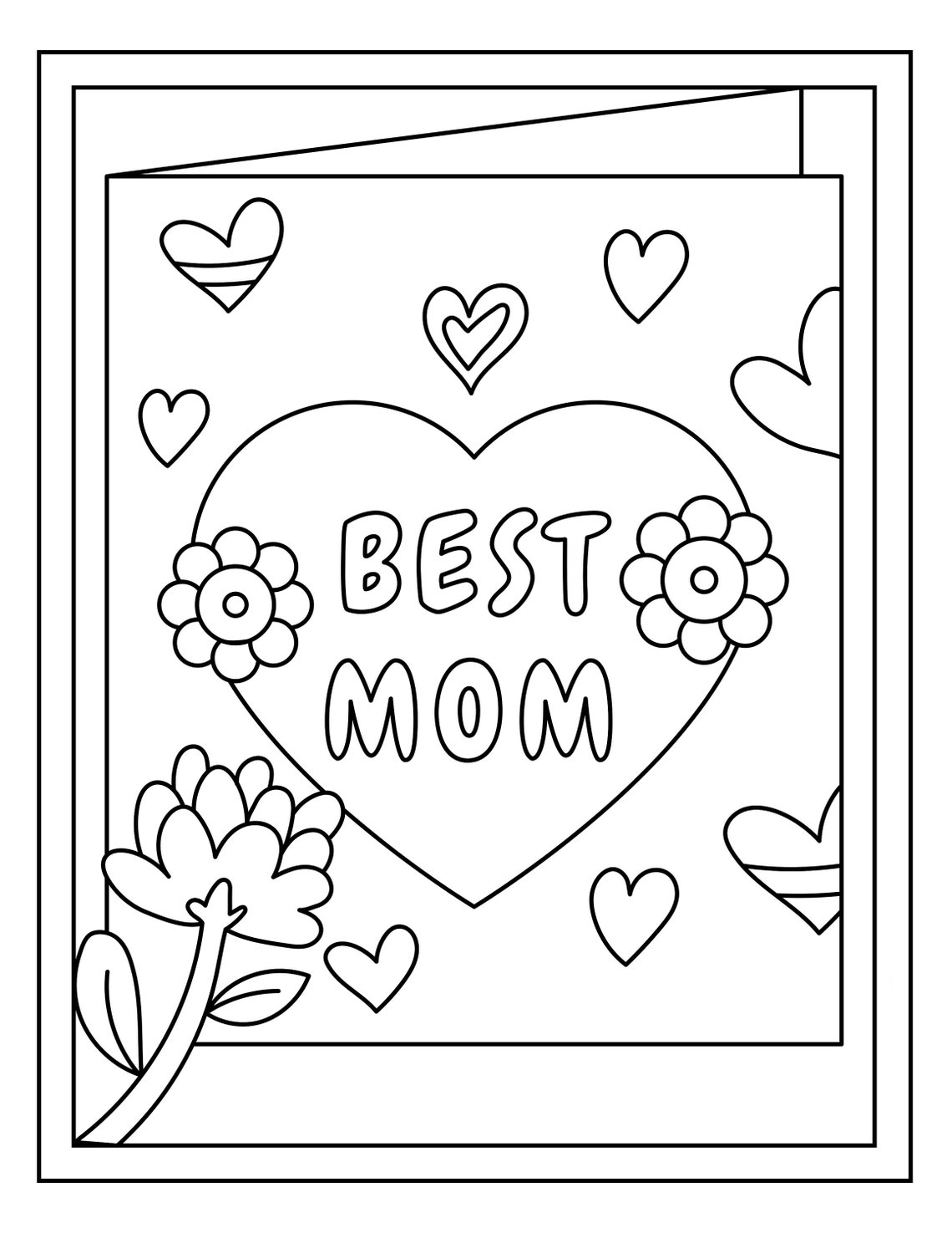 Best Mom Printable Coloring Pages (16 Pages) - Etsy