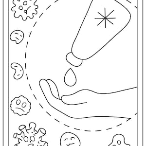 Germs Printable 16 Coloring Pages - Etsy