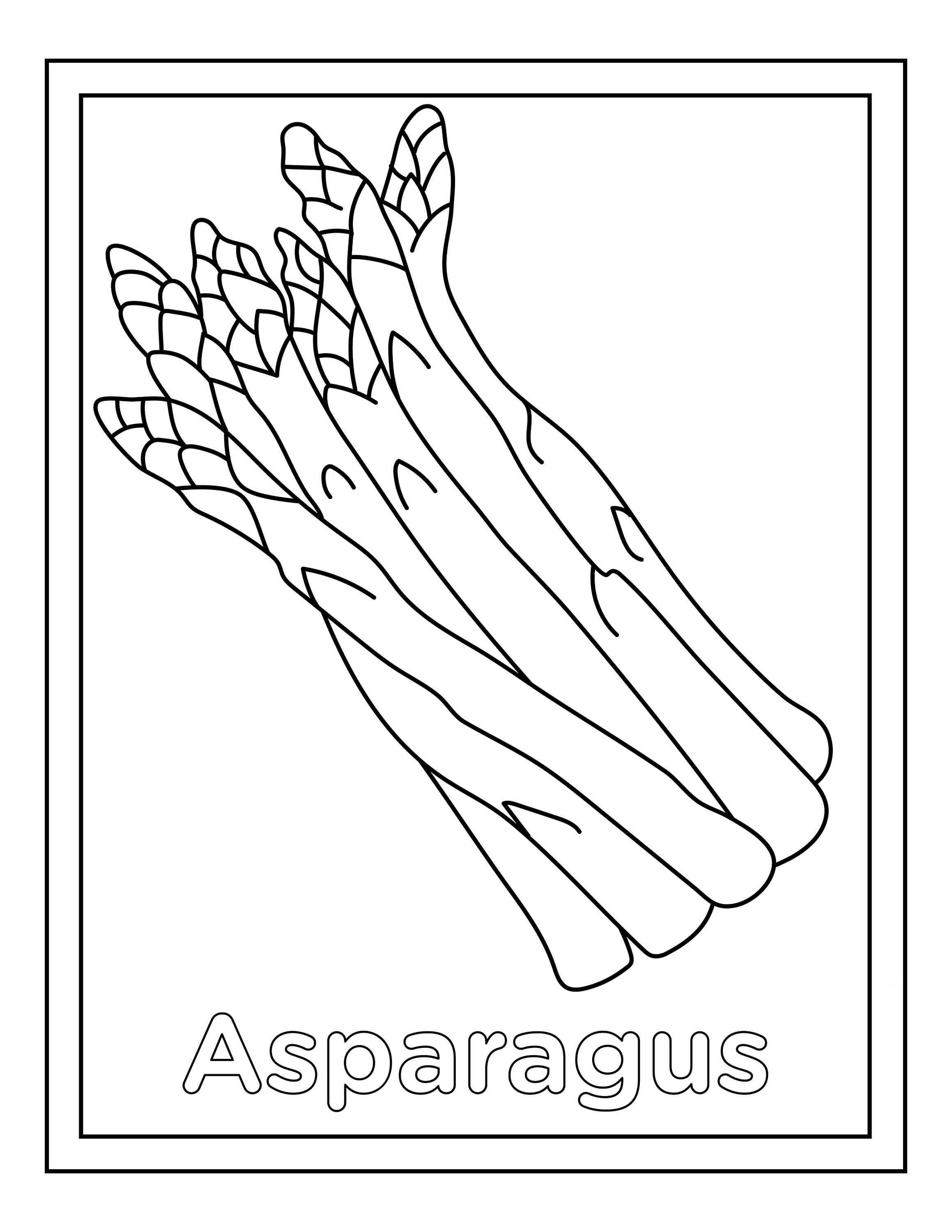 Asparagus Coloring Page