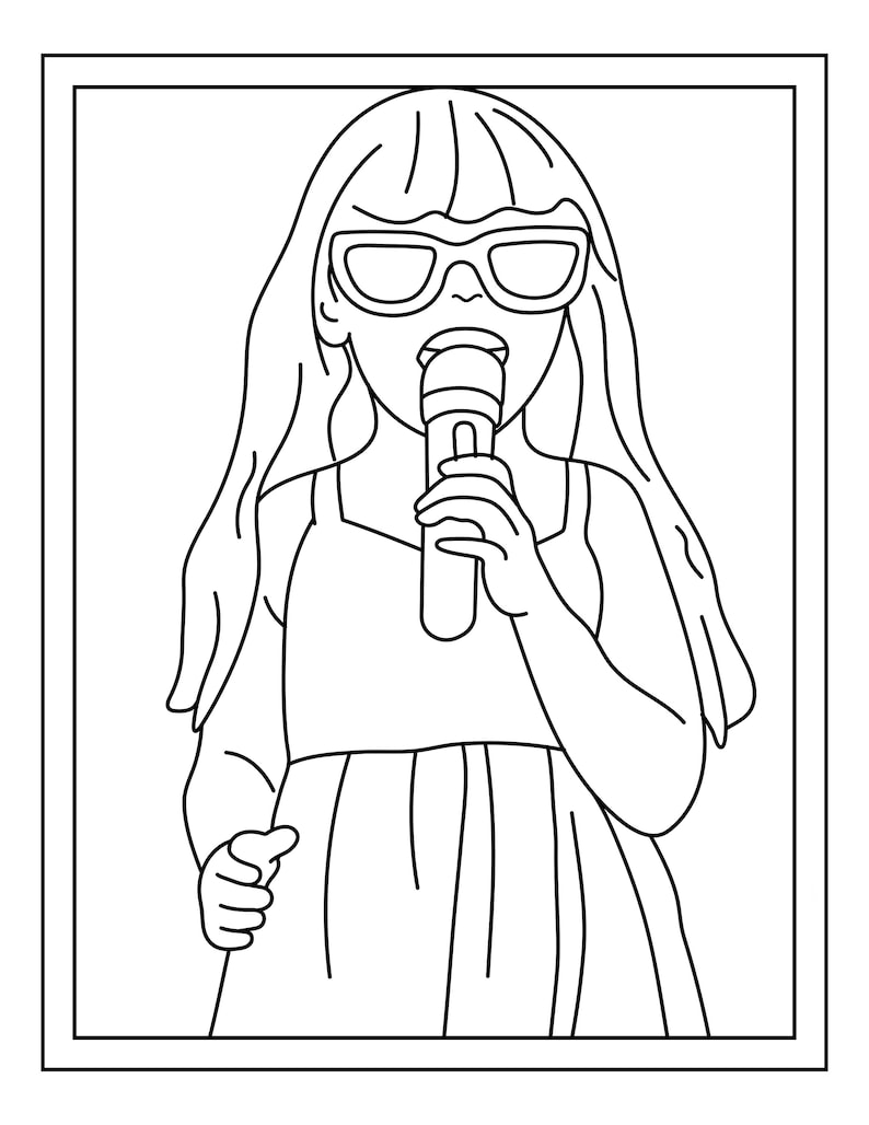 Microphones Printable 16 Coloring Pages - Etsy