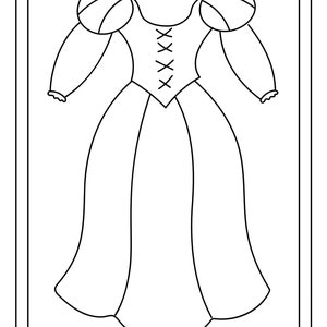 Princess Dress Printable 16 Coloring Pages - Etsy