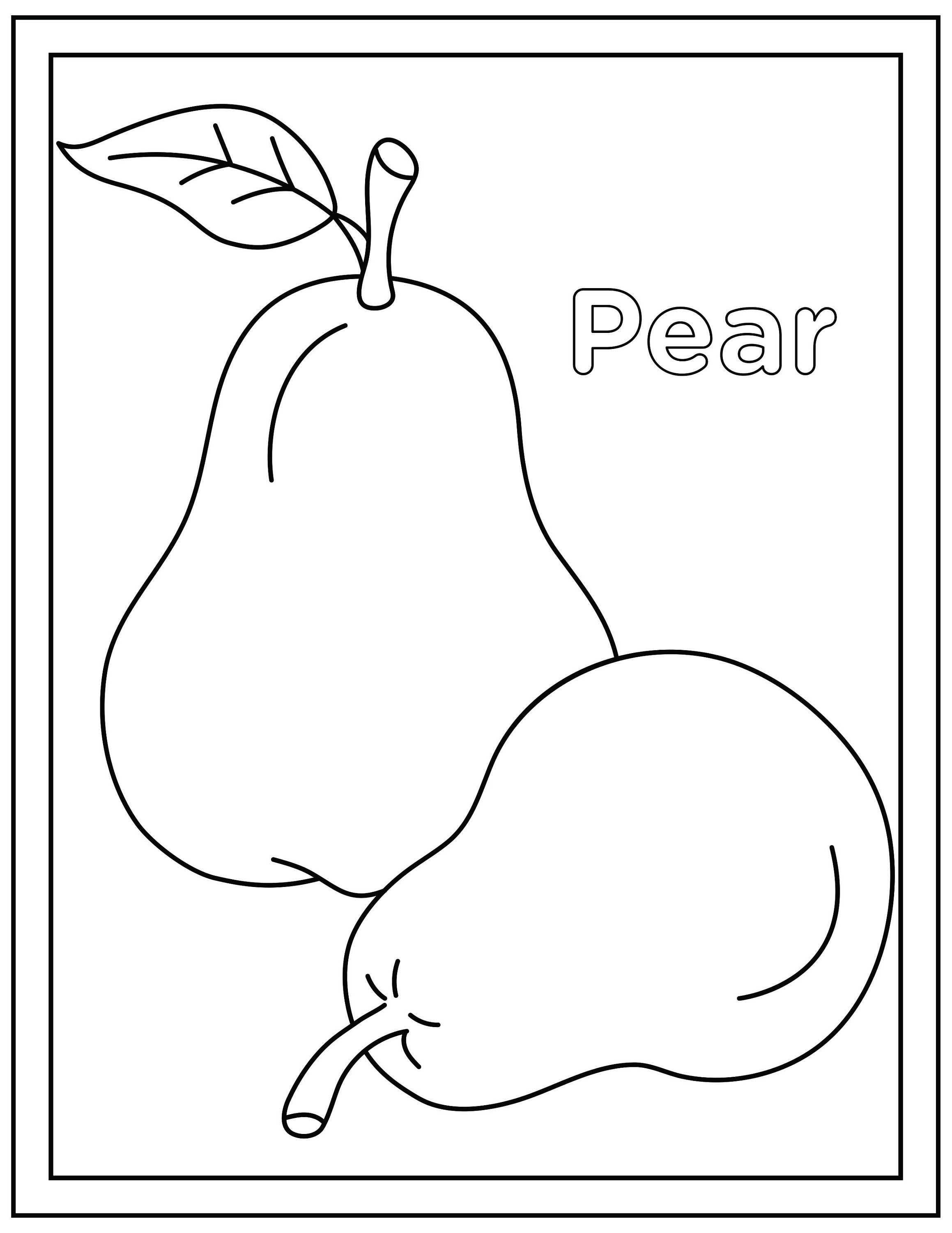 Fruits Printable 16 Coloring Pages - Etsy