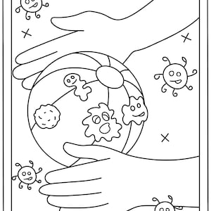Germs Printable 16 Coloring Pages - Etsy