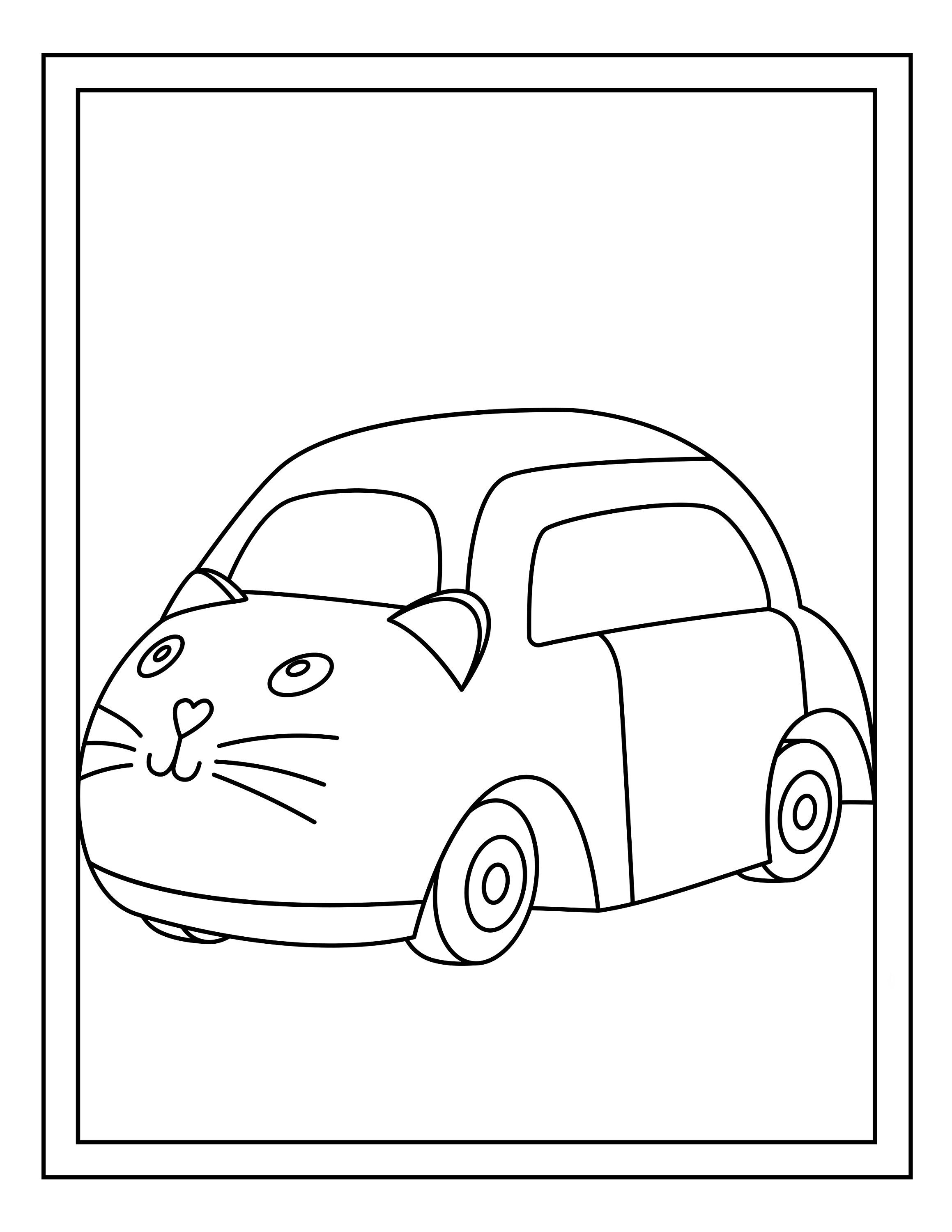 Cartoon Cars 16 Printable Pages - Etsy
