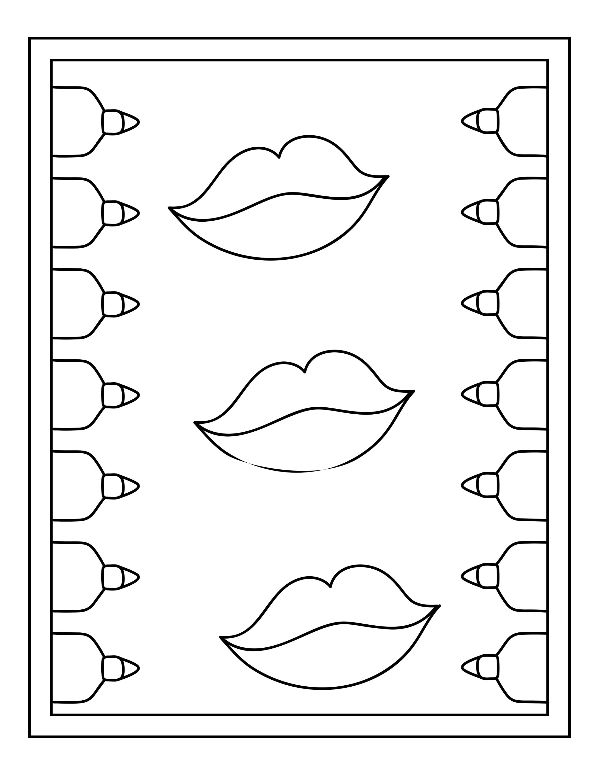 Lipsticks Printable 16 Coloring Pages - Etsy