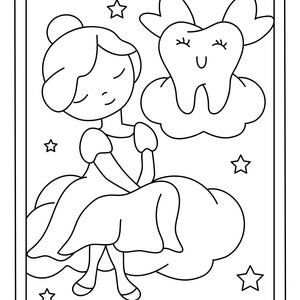 Tooth Fairy Printable 16 Coloring Pages - Etsy
