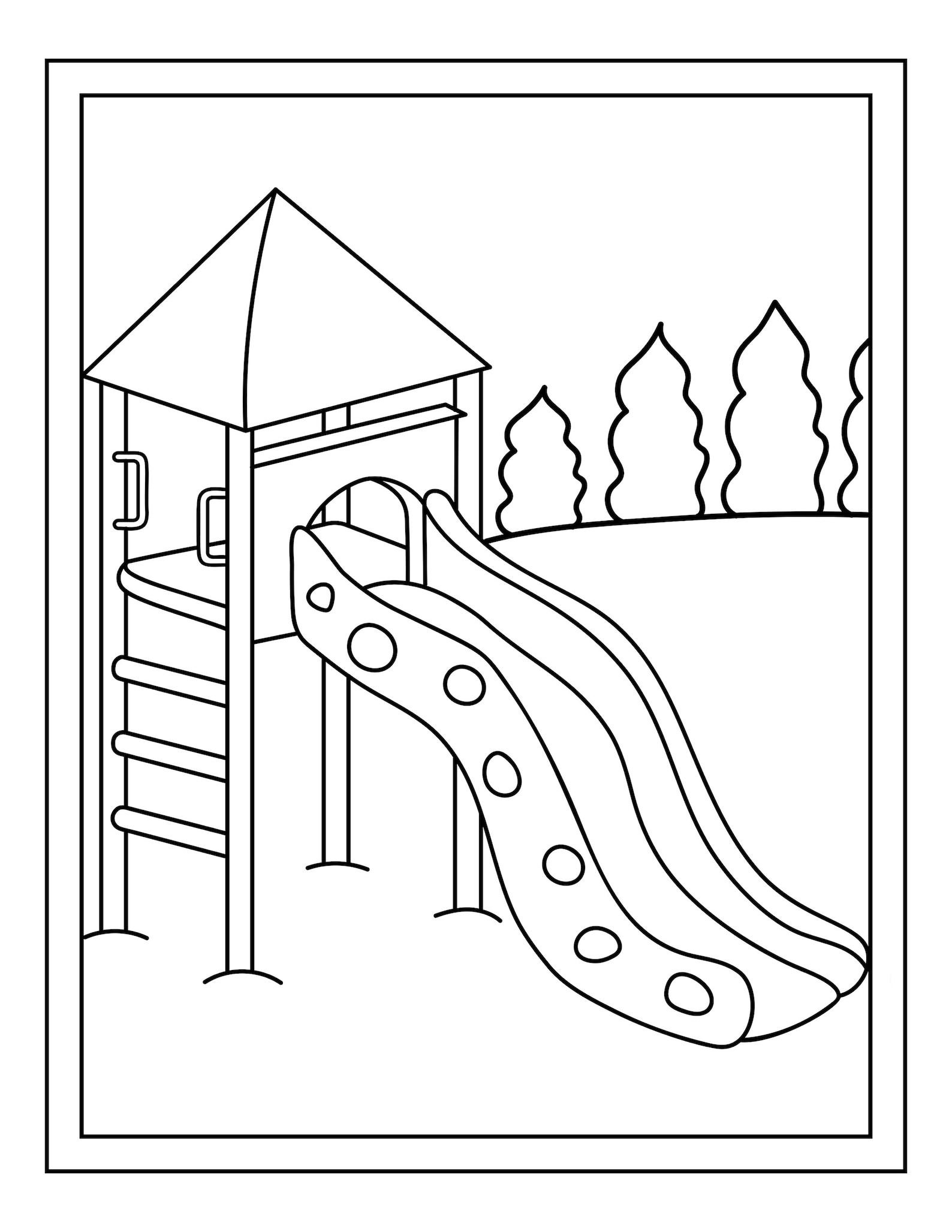 Playground Printable 16 Coloring Pages - Etsy