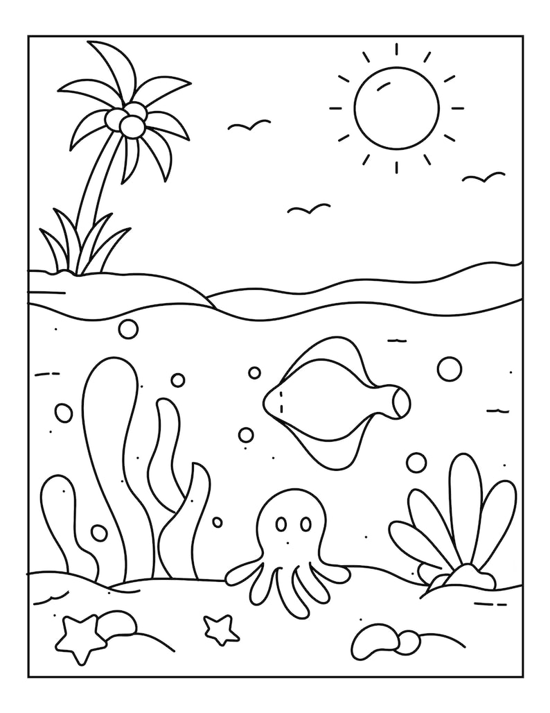 Summer Printable 48 Coloring Pages - Etsy Canada