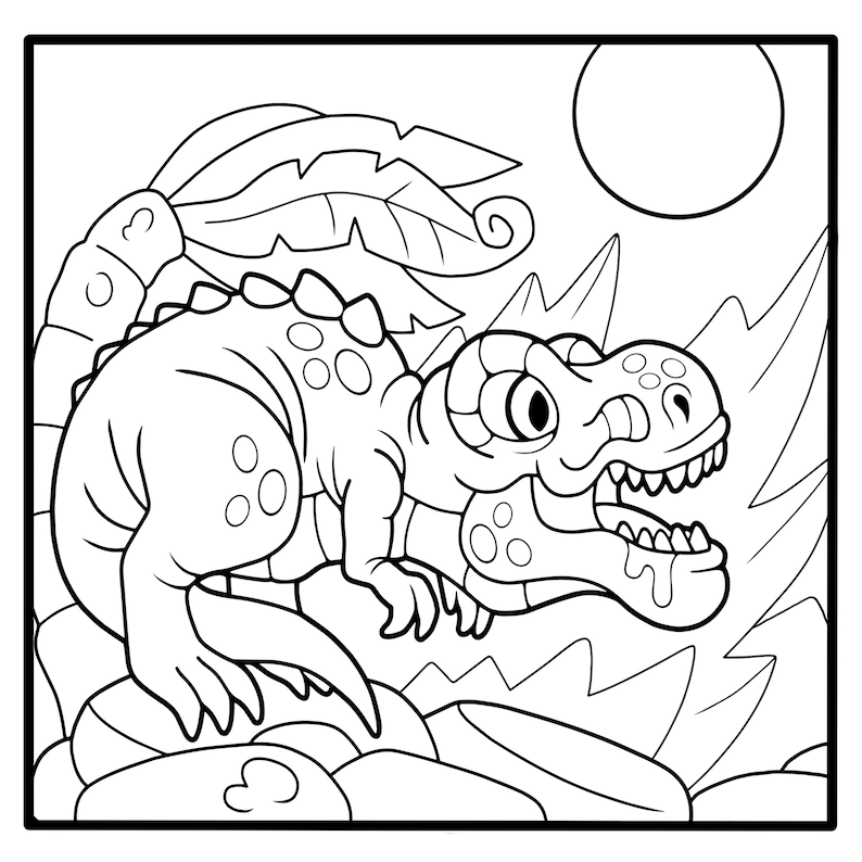 Dinosaur 40 Printable Pages - Etsy