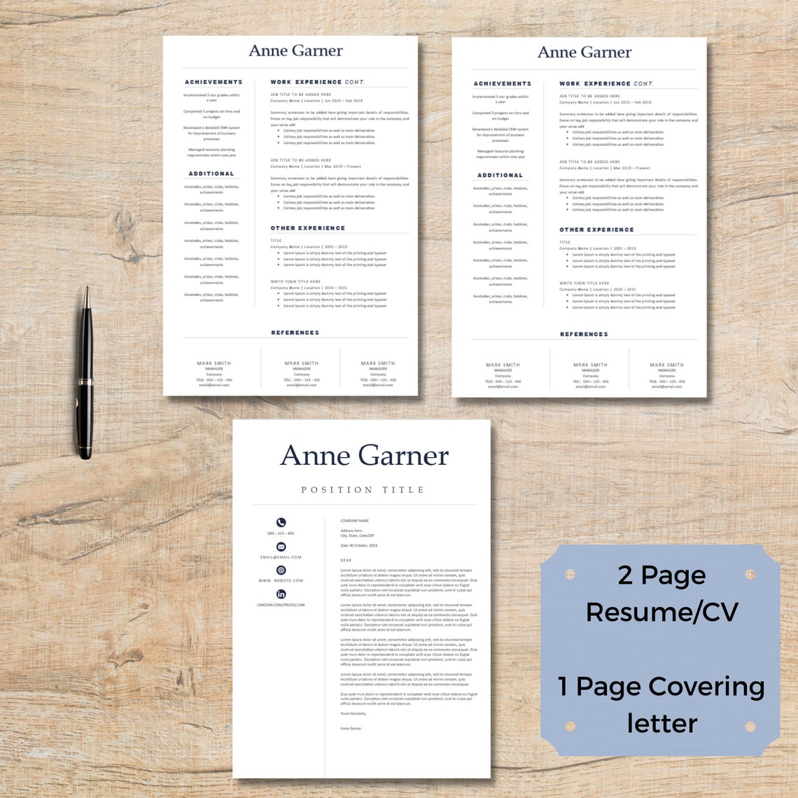 CV Template, RESUME TEMPLATE, Cv01 Professional Resume, Word Resume Template, Modern Resume ...