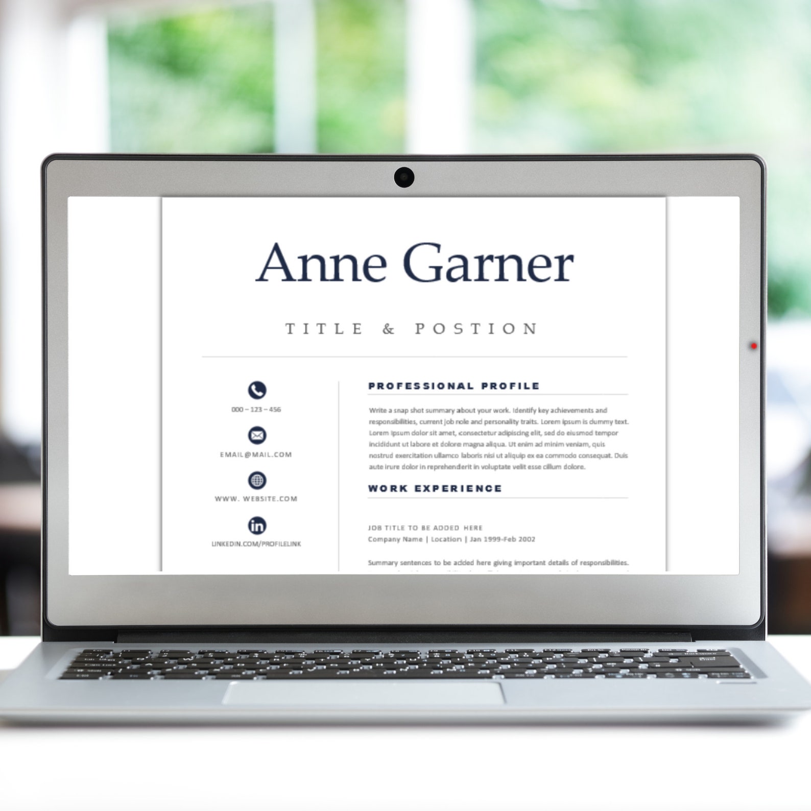 CV Template, RESUME TEMPLATE, Cv01 Professional Resume, Word Resume ...