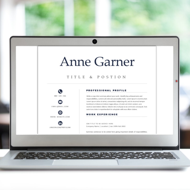 CV Template, RESUME TEMPLATE, Cv01 Professional Resume, Word Resume ...