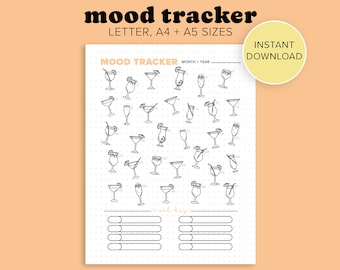Polaroid Mood Tracker Printable Bullet Journal Template - Etsy UK