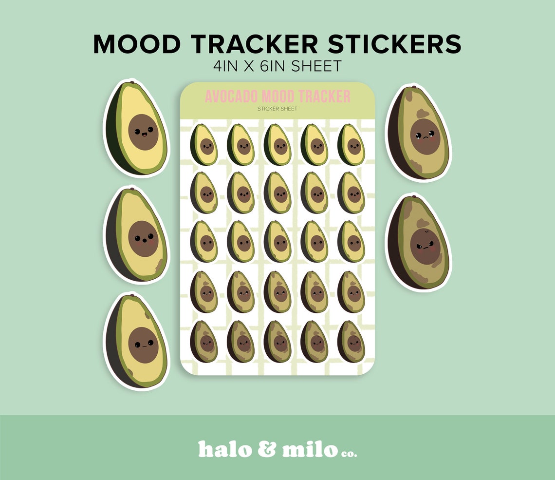 Mood Tracker Mood Stickers Emotion Stickers Sticker Sheet - Etsy