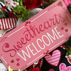 Welcome Sweethearts Wreath. Happy Valentine’s Day Wreath for Front Door ...