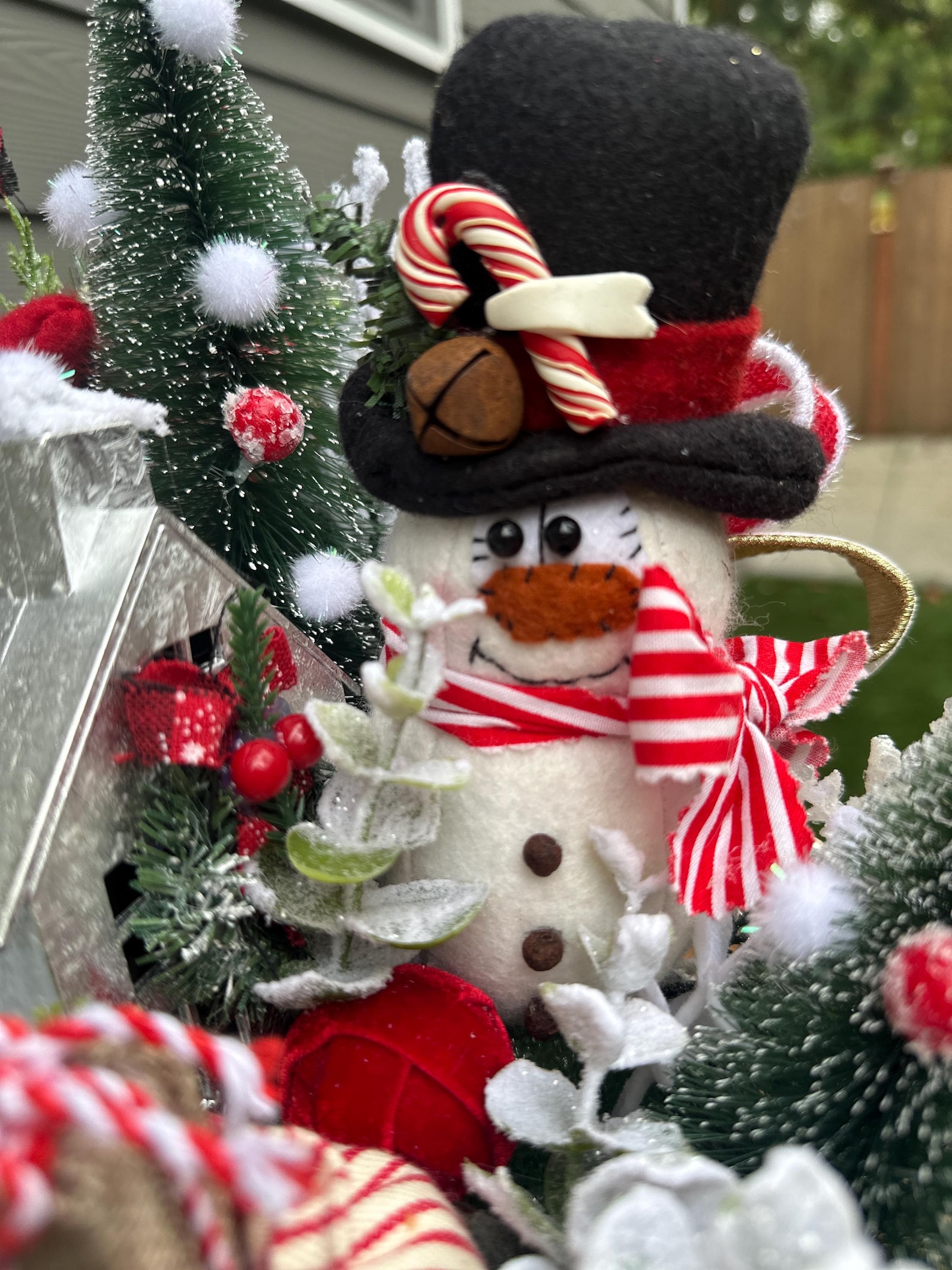 Sleigh Snowman Table Centerpiece Arrangement. Winter Snowman Table ...