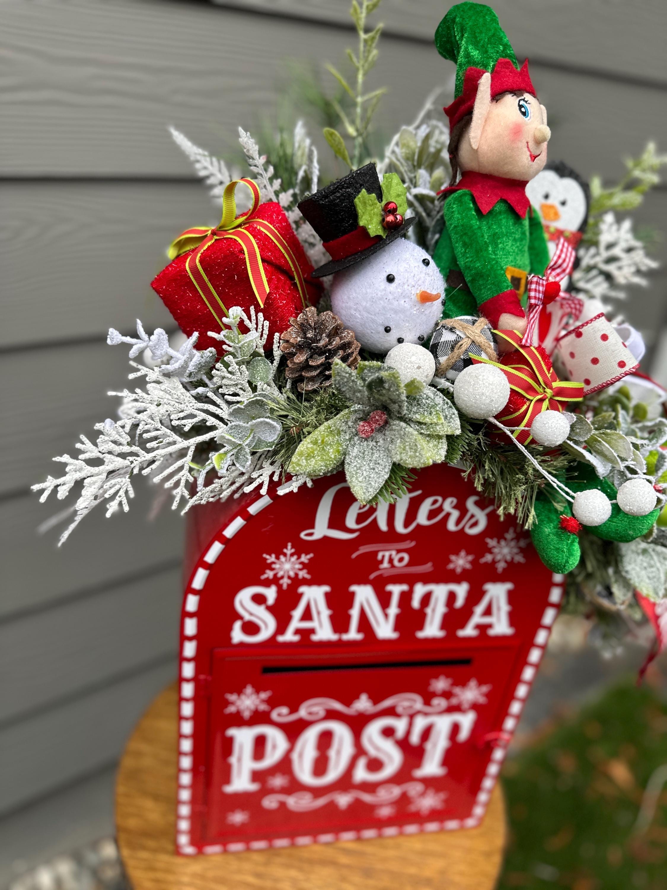 Letters to Santa. Mailbox Decor. Elf Table Decor. Mailbox Table Decor ...